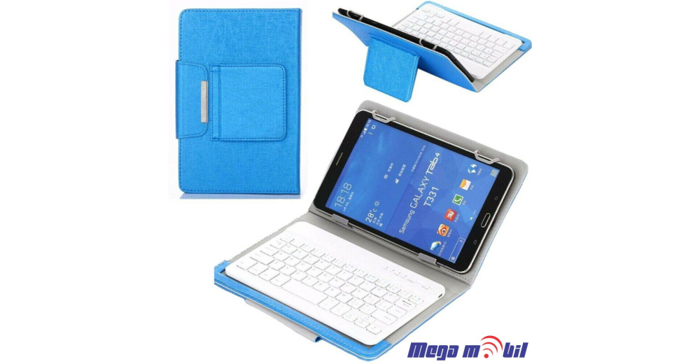 Futrola Tablet Univerzalna so Bluetooth tastatura 10" blue :: Megamobil
